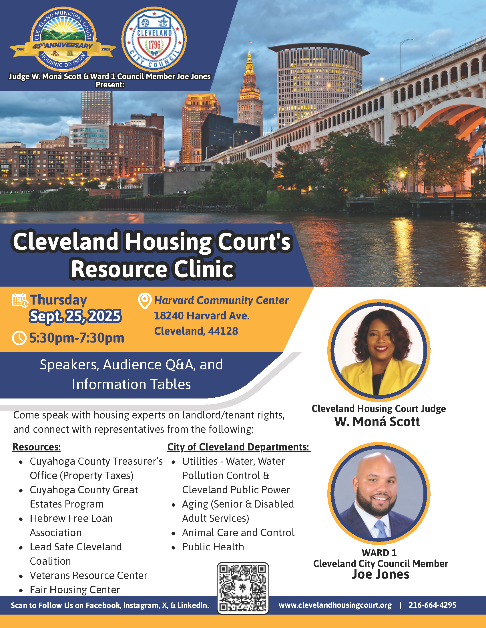 Cleveland Housing Court to Co-host Resource Clinic with Ward 1 Council member Joe Jones ...